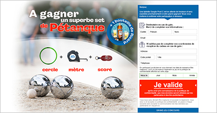 Grand jeu concours Set de pétanque complet + 1 bouteille de ricard